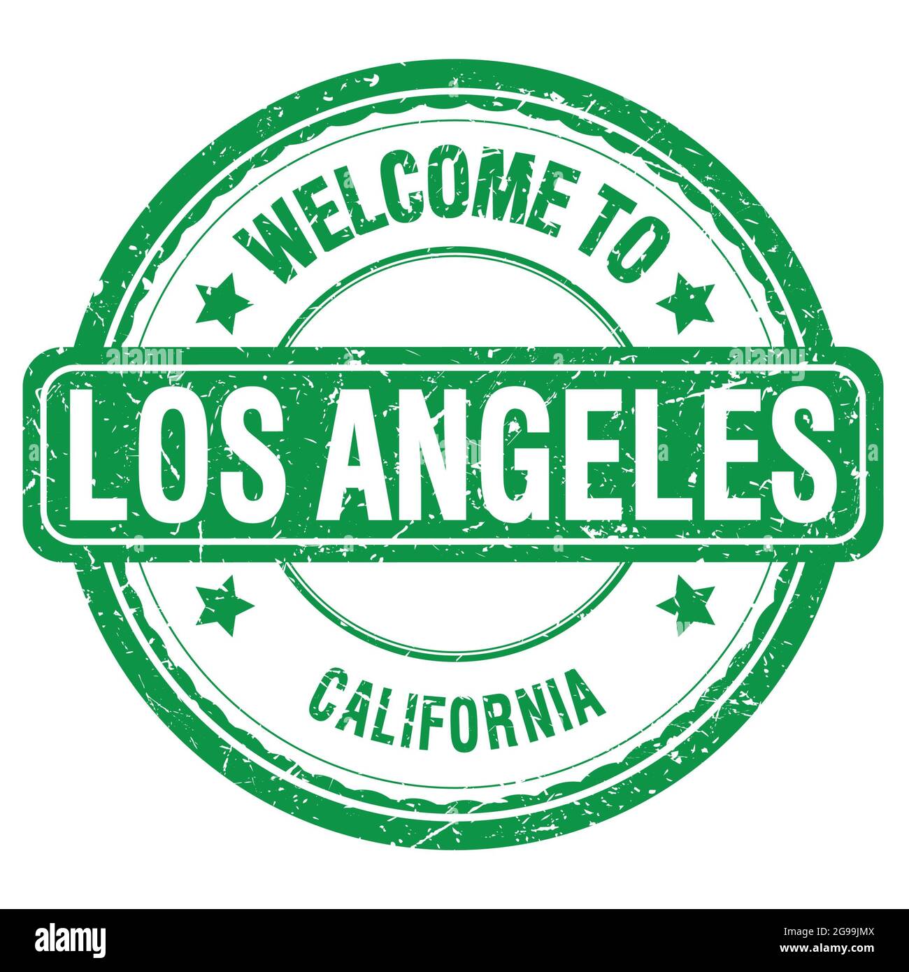 WELCOME TO LOS ANGELES - CALIFORNIA, words written on green grungy ...