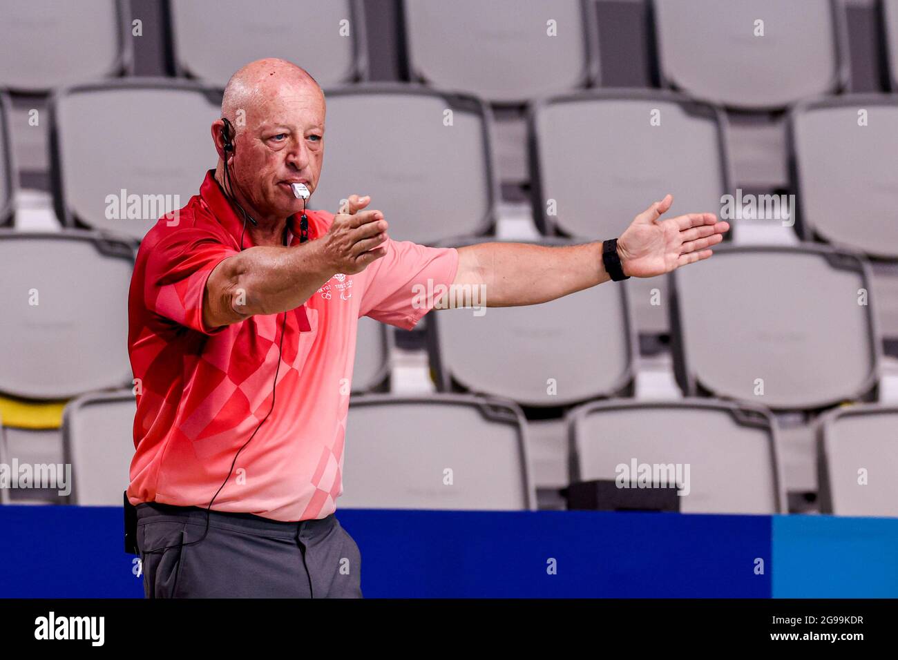 Tokyo, Japan. 25th July, 2021. TOKYO, JAPAN - JULY 25: Referee Michael ...
