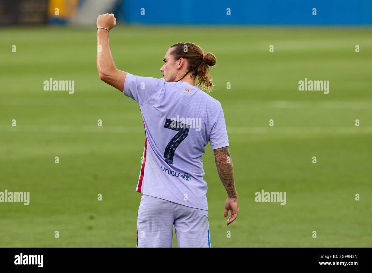 Sant Joan Despi, Spain. 24th July, 2021. Griezmann during the preseason ...