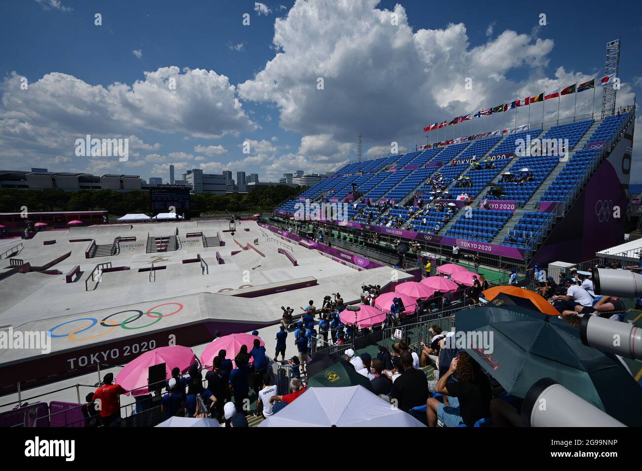 General view, Tokyo 2020 Olympic Games Skateboarding Men's Street at ...