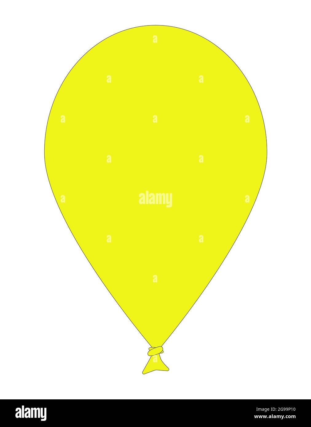A graphic illustration of a Balloon in Yellow for use as an icon, logo ...