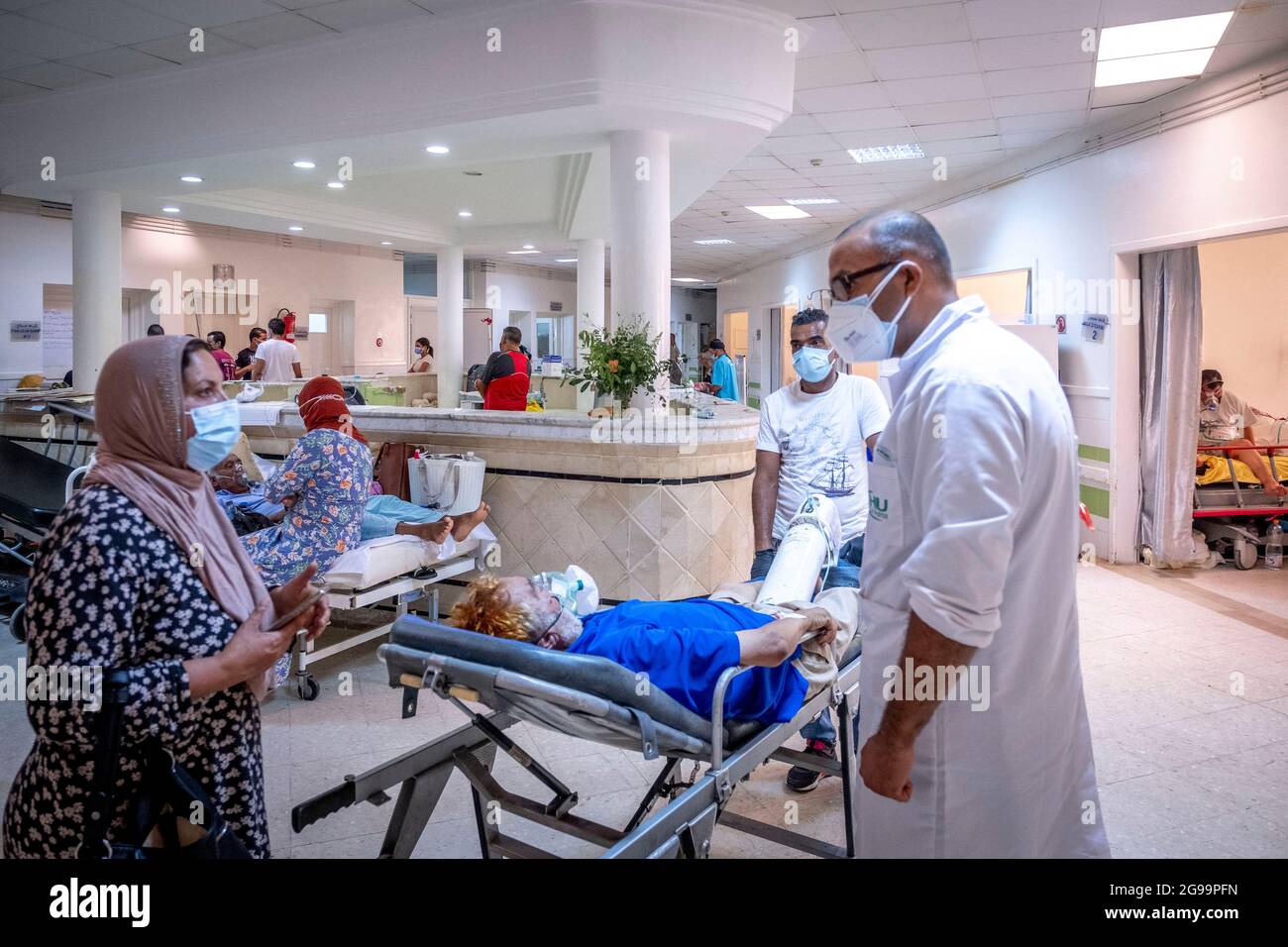 In the emergency department of the Mongi Slim hospital in La Marsa, a ...
