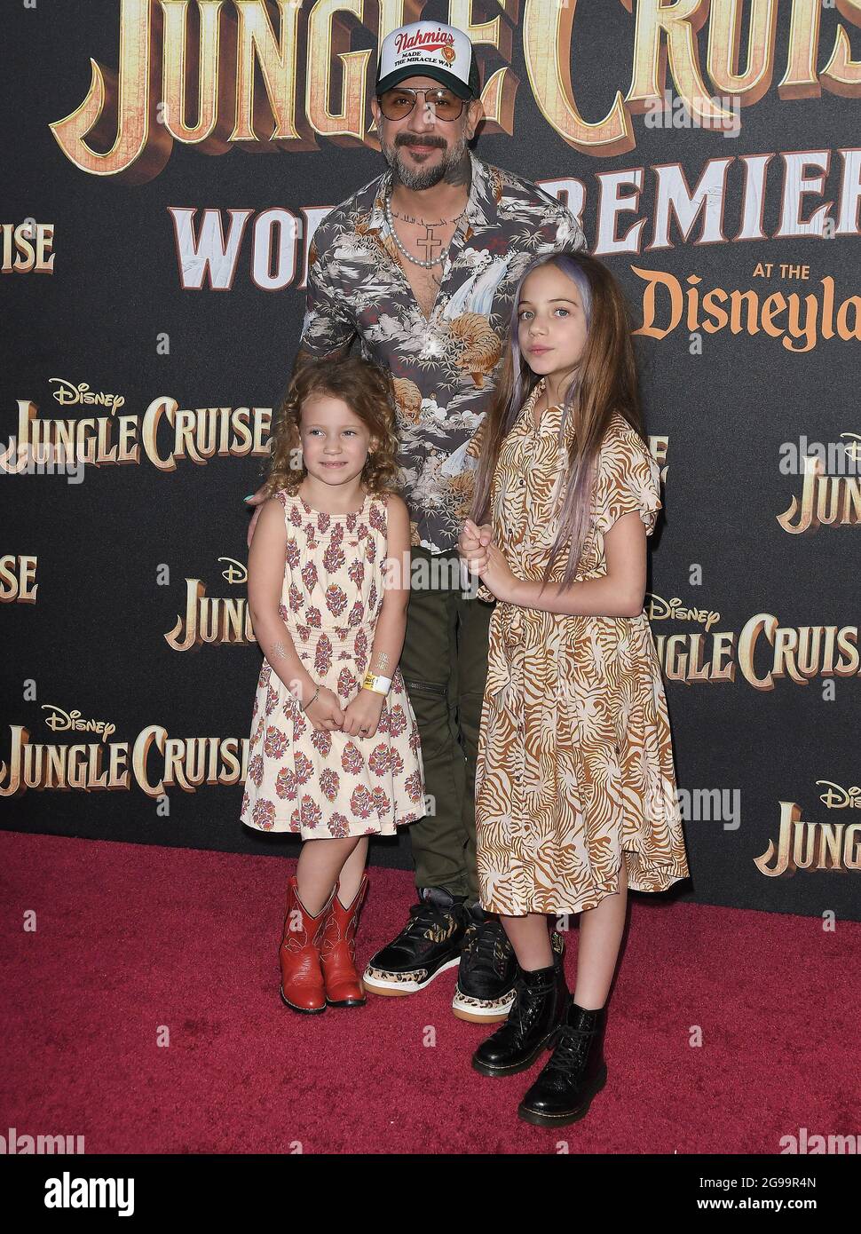 AJ McLean and Daughters arrives at Disney's JUNGLE CRUISE World ...