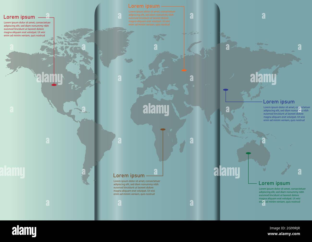 World Map Infographic Template