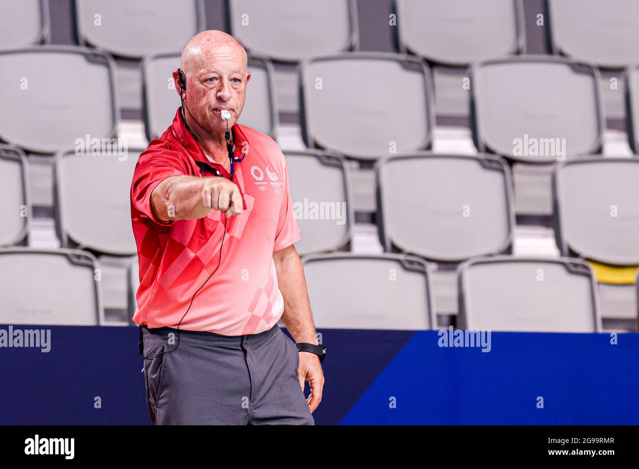 Tokyo, Japan. 25th July, 2021. TOKYO, JAPAN - JULY 25: Referee Michael ...
