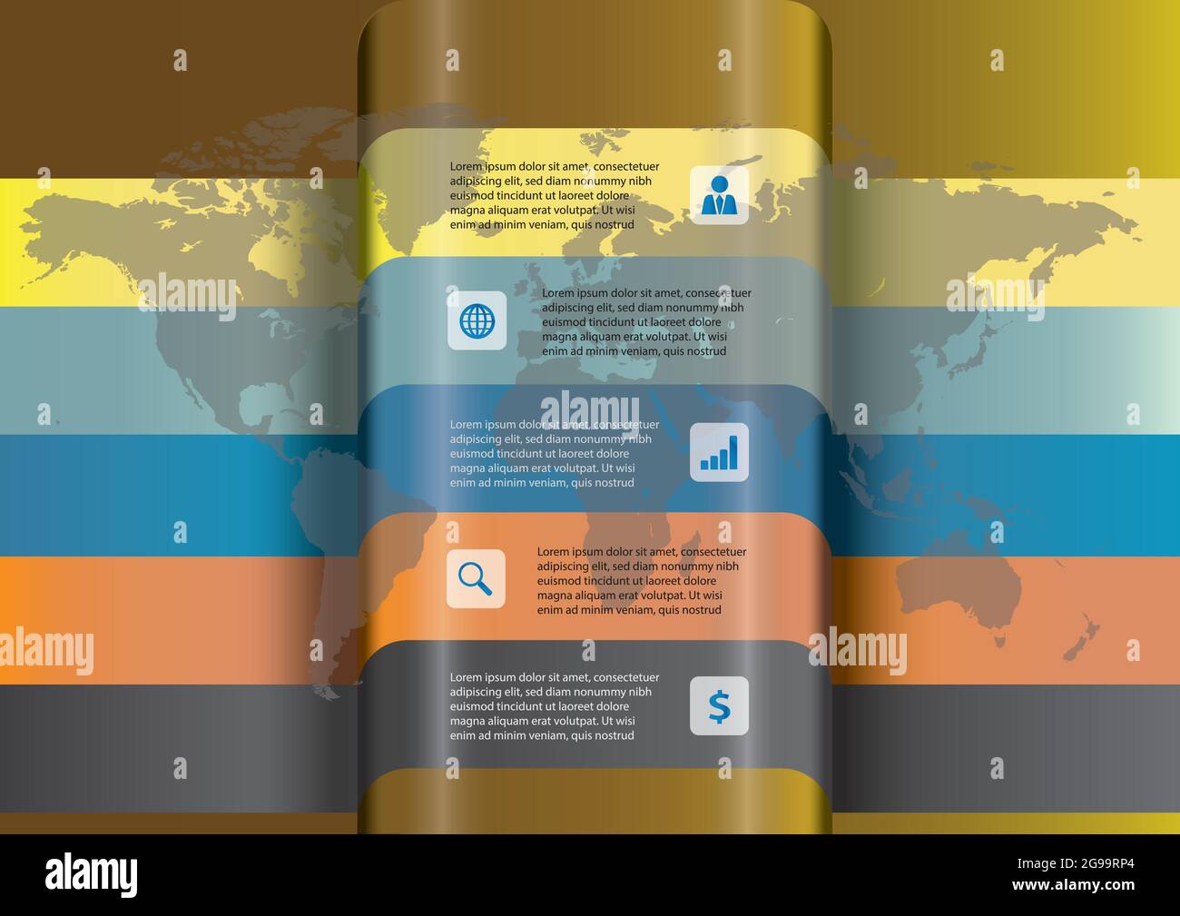 World map infographics template. Global business and financial concept ...