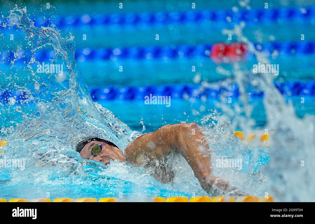 Tokio, Japan. 25th July, 2021. Swimming: Olympics, 200m freestyle, men ...