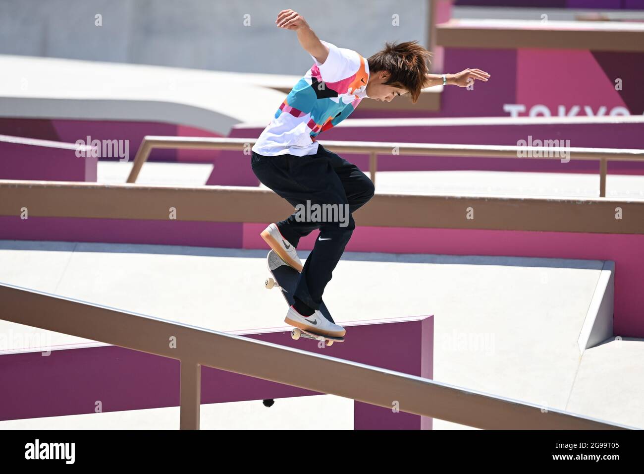Tokio, Japan. 25th July, 2021. Skateboarding: Olympics, Preliminary ...