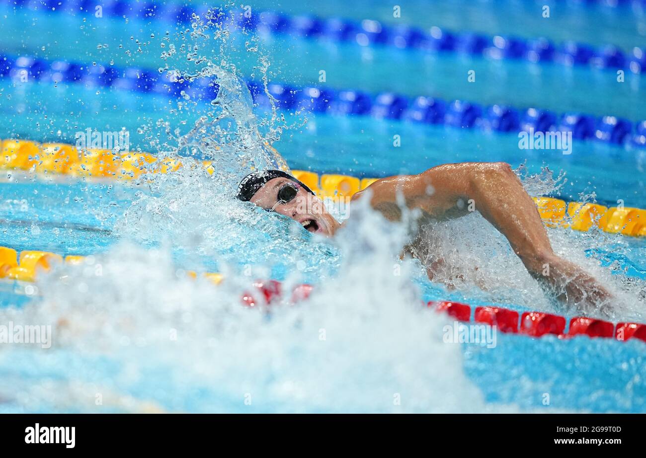 Tokio, Japan. 25th July, 2021. Swimming: Olympics, 200m freestyle, men ...