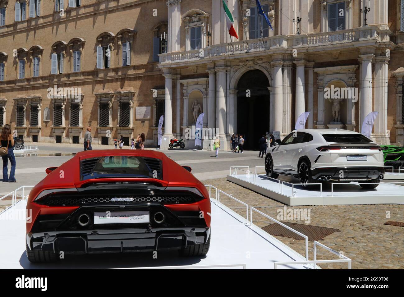 Modena, Italy, july 1 2021 - Lamborghini Huracan Evo RWD sport car in ...