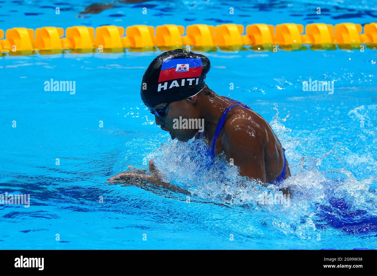 Haiti's Emilie Faith Grand Pierre in the Women's 50m Breaststroke heat ...