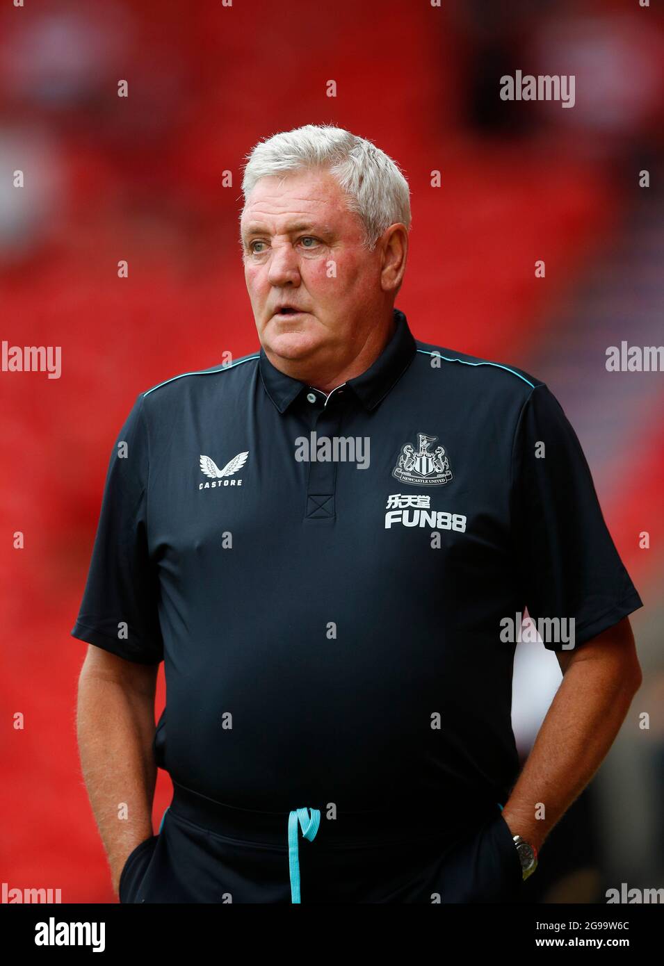 Doncaster, England, 23rd July 2021. Steve Bruce manager of Newcastle ...