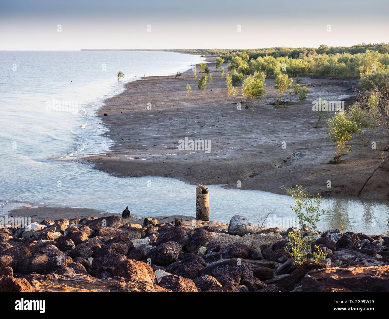 Mangroves and mud flats beside King Sound, Derby, Kimberley, Western ...