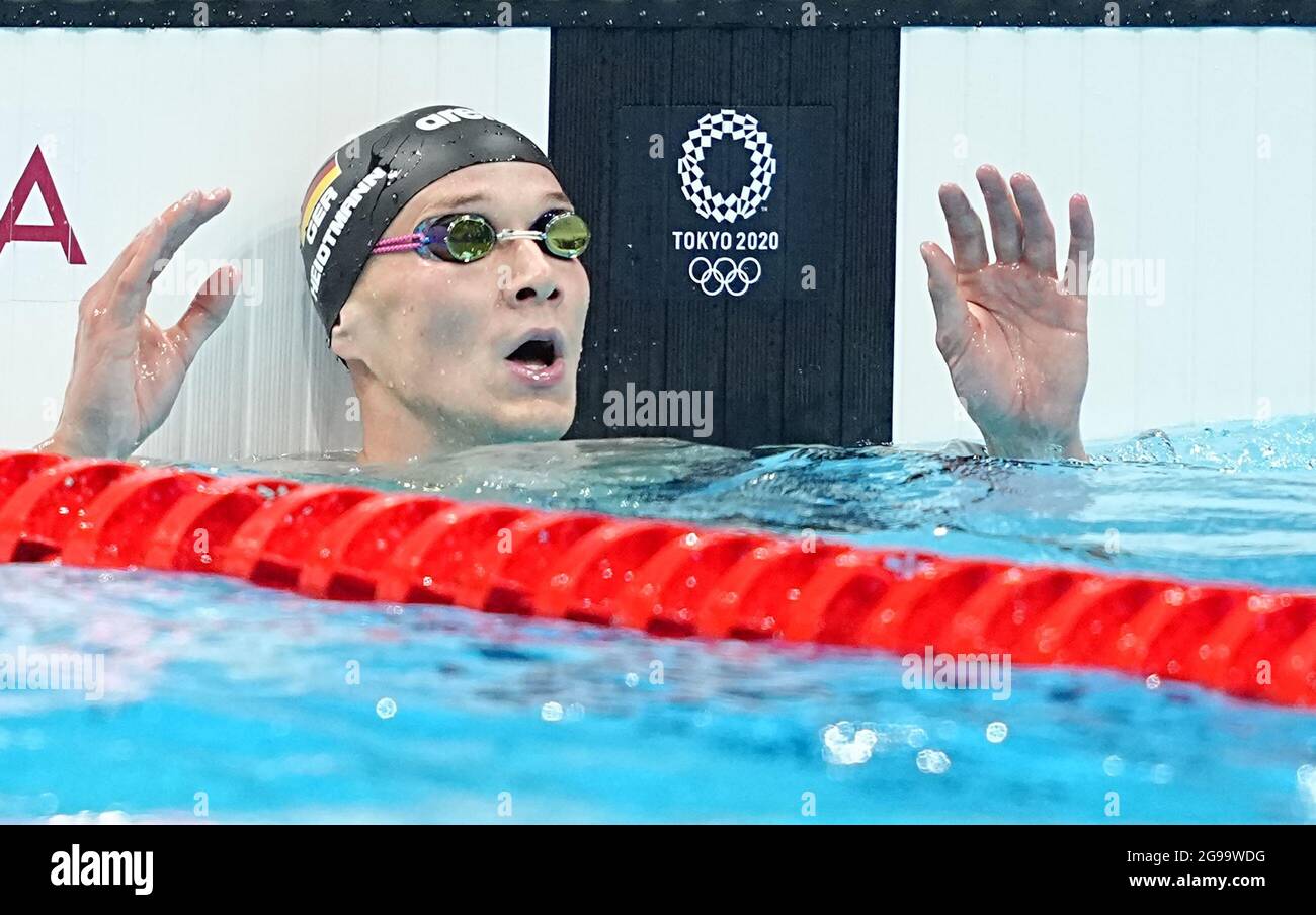 Tokio, Japan. 25th July, 2021. Swimming: Olympics, 200m freestyle, men ...