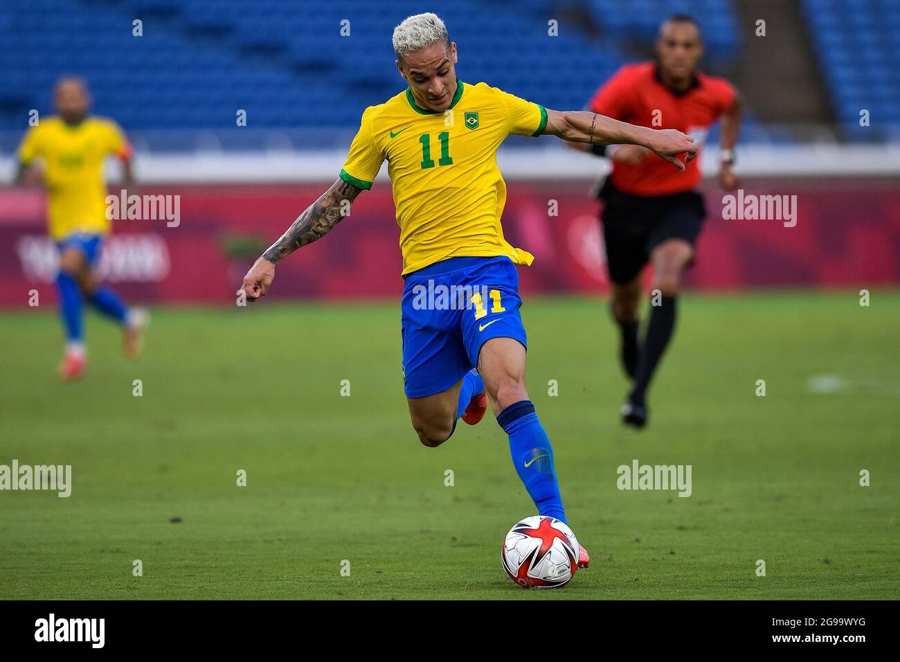 YOKOHAMA, JAPAN - JULY 25: Antony of Brazil during the Tokyo 2020 ...