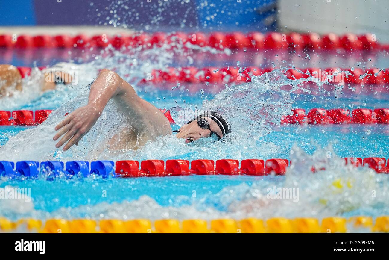 Tokio, Japan. 25th July, 2021. Swimming: Olympics, 200m freestyle, men ...