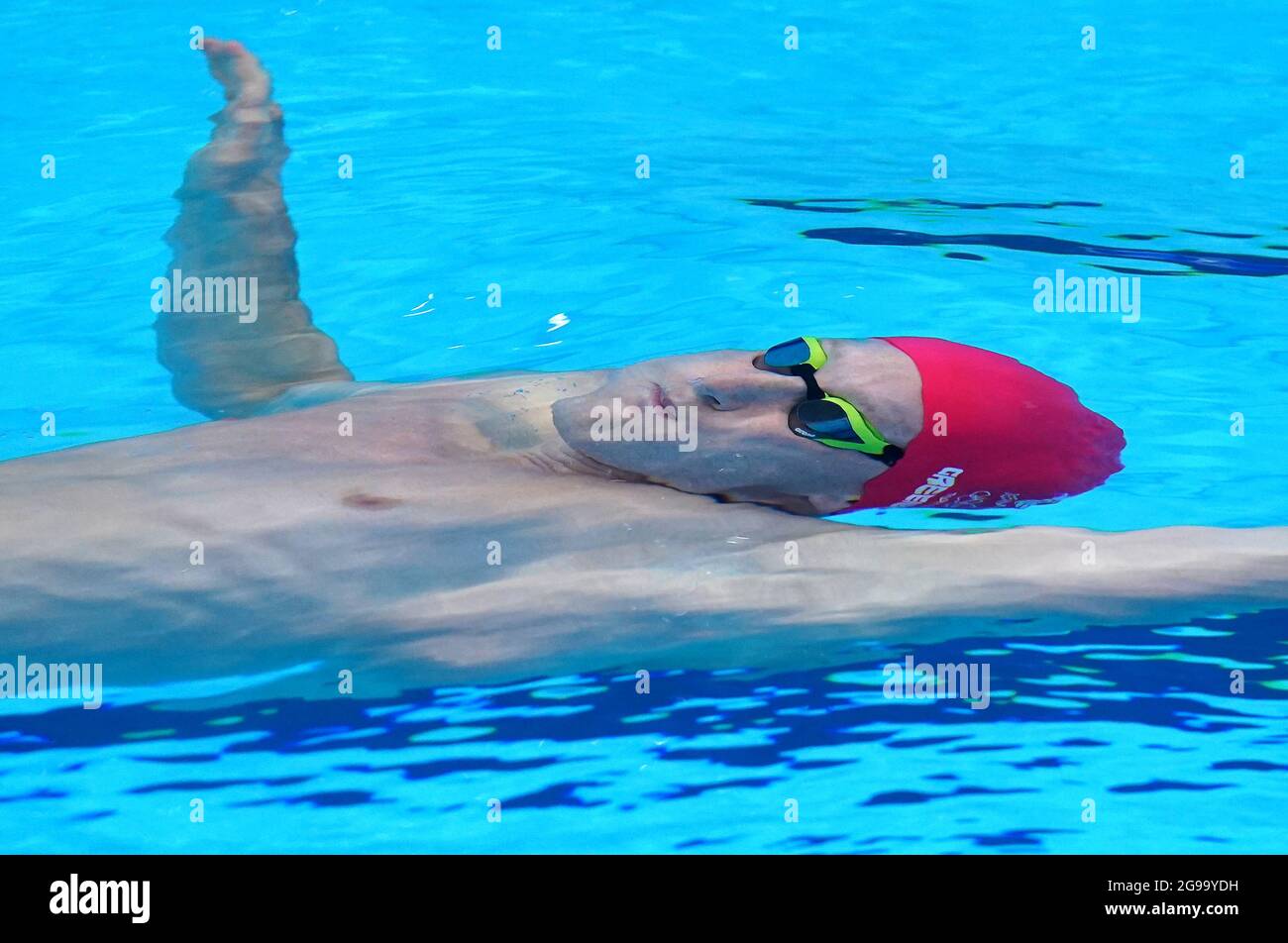 Great Britain's Luke Greenbank during the Men's 100m Backstroke heat 4 ...