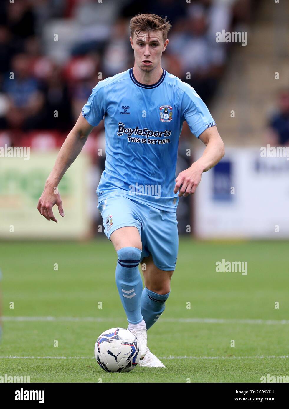 Coventry City's Ben Sheal in action during the pre-season friendly ...