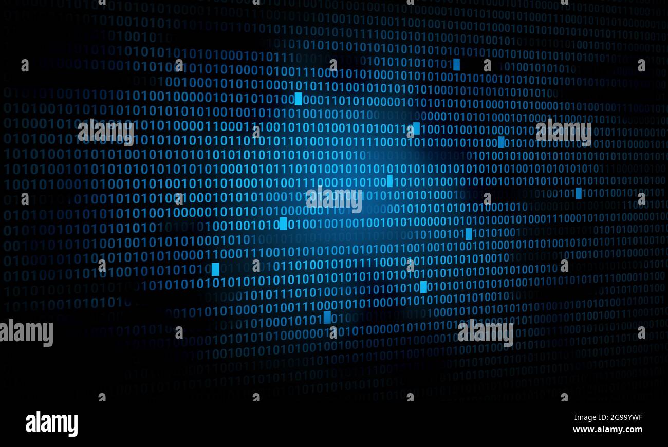 The texture of bl binary codes in the dark background Stock Photo - Alamy