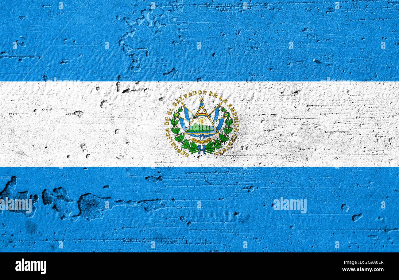 Painted flag el salvador hi-res stock photography and images - Alamy