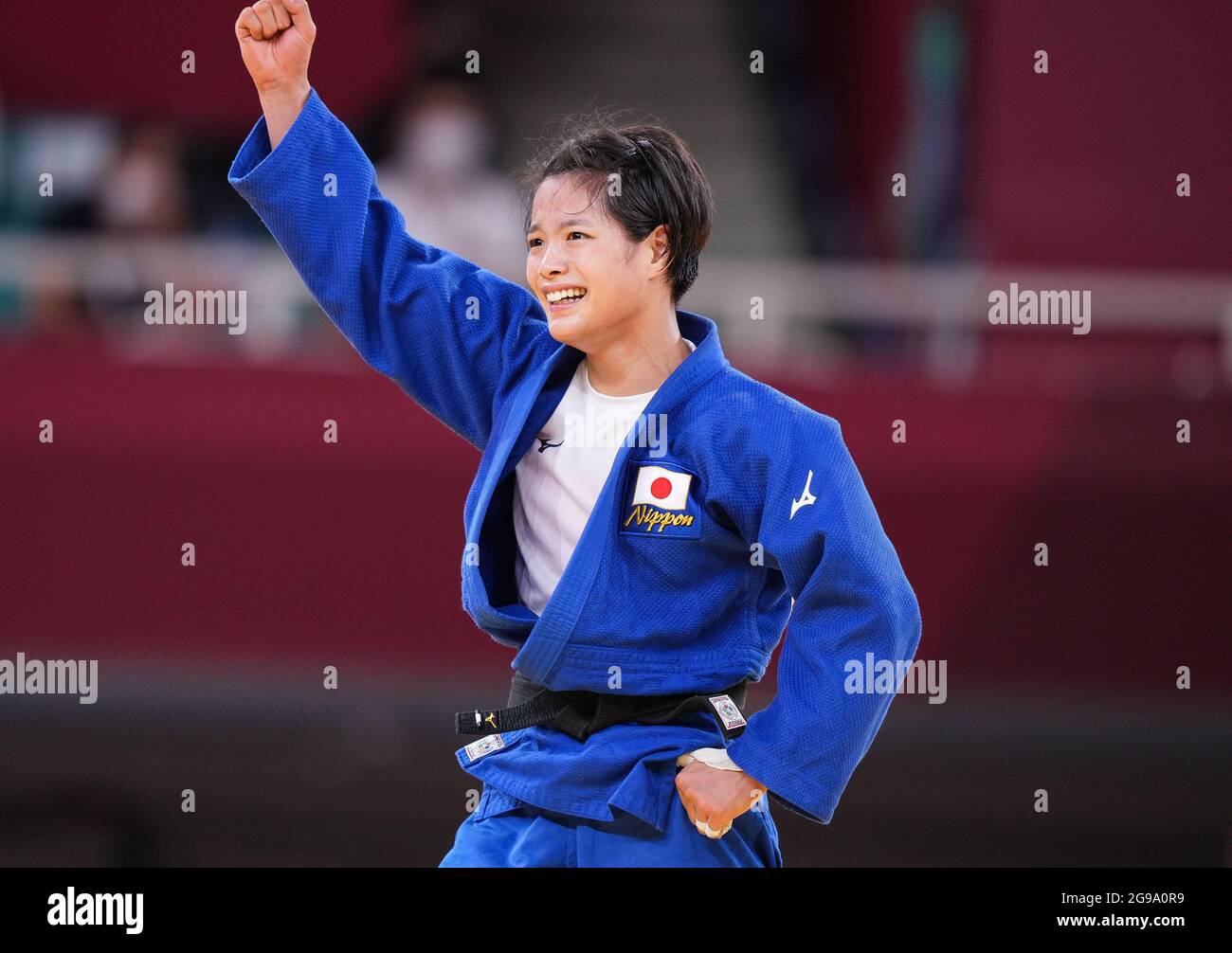 Tokyo, Japan. 25th July, 2021. Abe Uta of Japan celebrates after the ...