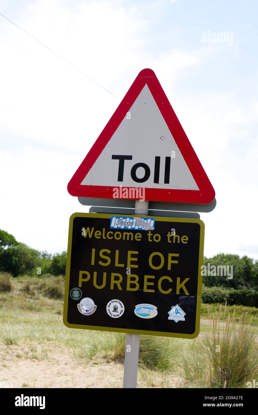 Toll warning sign hi-res stock photography and images - Alamy
