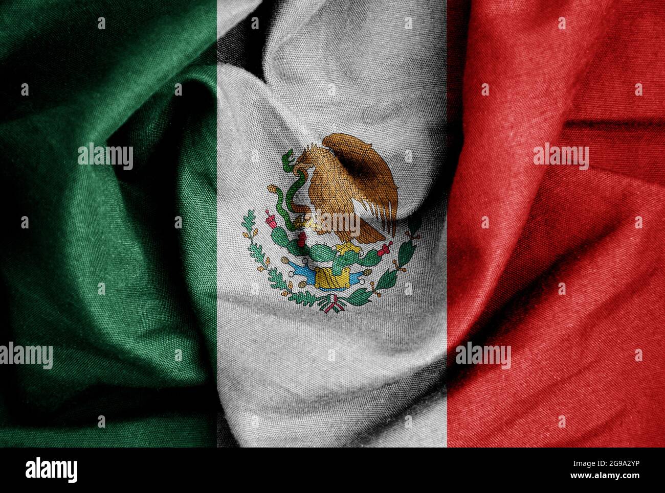Flag texture on the silk background Stock Photo - Alamy