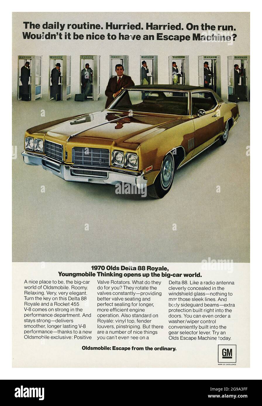 1970 Olds Delta 88 Royale - Vintage advertising of classic American car ...