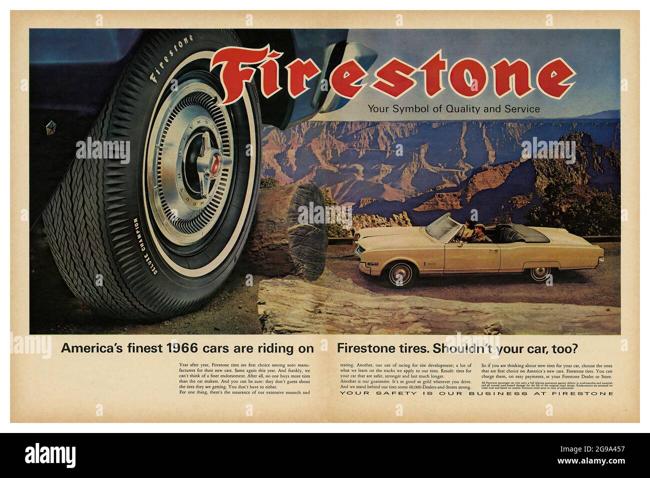 Firestone (1966) - Vintage advertising Stock Photo - Alamy