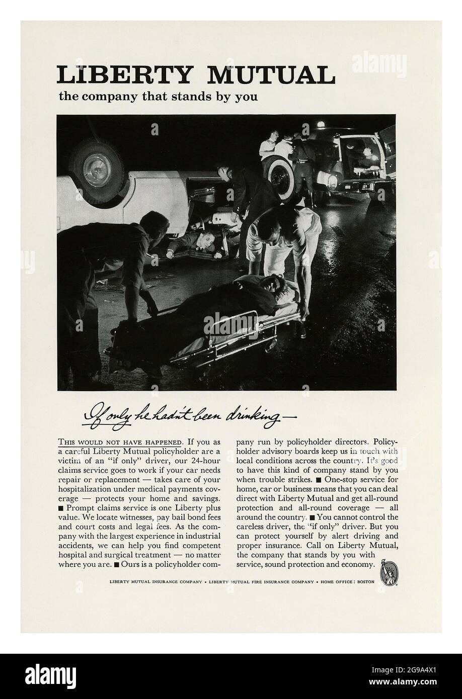 Liberty Mutual (1961) - Vintage advertising Stock Photo - Alamy