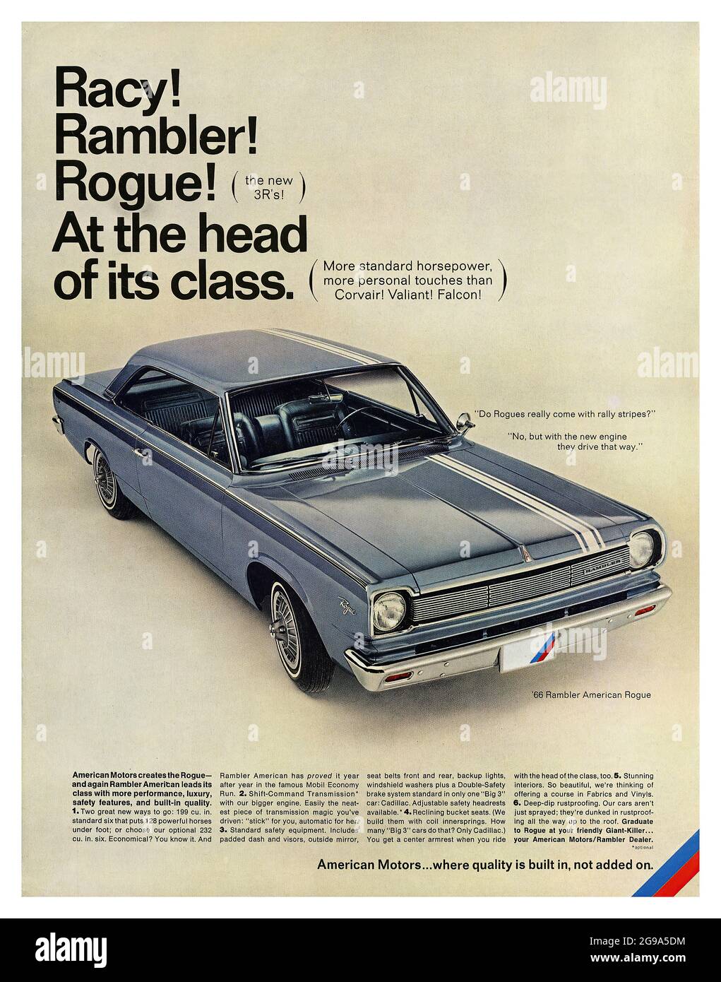 Rambler American Rogue (1966) - Vintage advertising of classic American ...