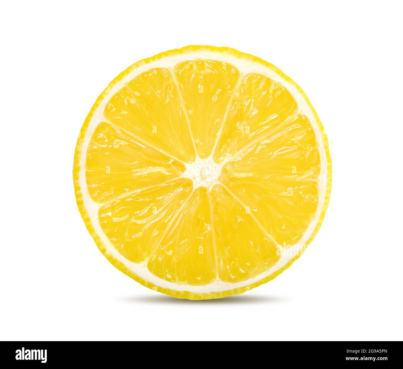 lemon slice isolated on a white background Stock Photo - Alamy