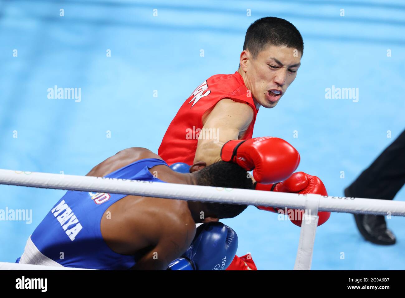 Tokyo, Japan. 25th July, 2021. Daisuke Narimatsu (JPN) Boxing : Men's ...