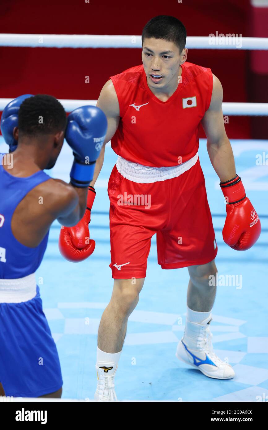 Tokyo, Japan. 25th July, 2021. Daisuke Narimatsu (JPN) Boxing : Men's ...
