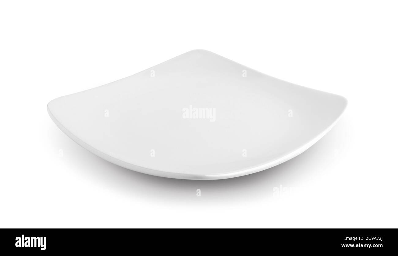 white plate isolated on white background Stock Photo - Alamy