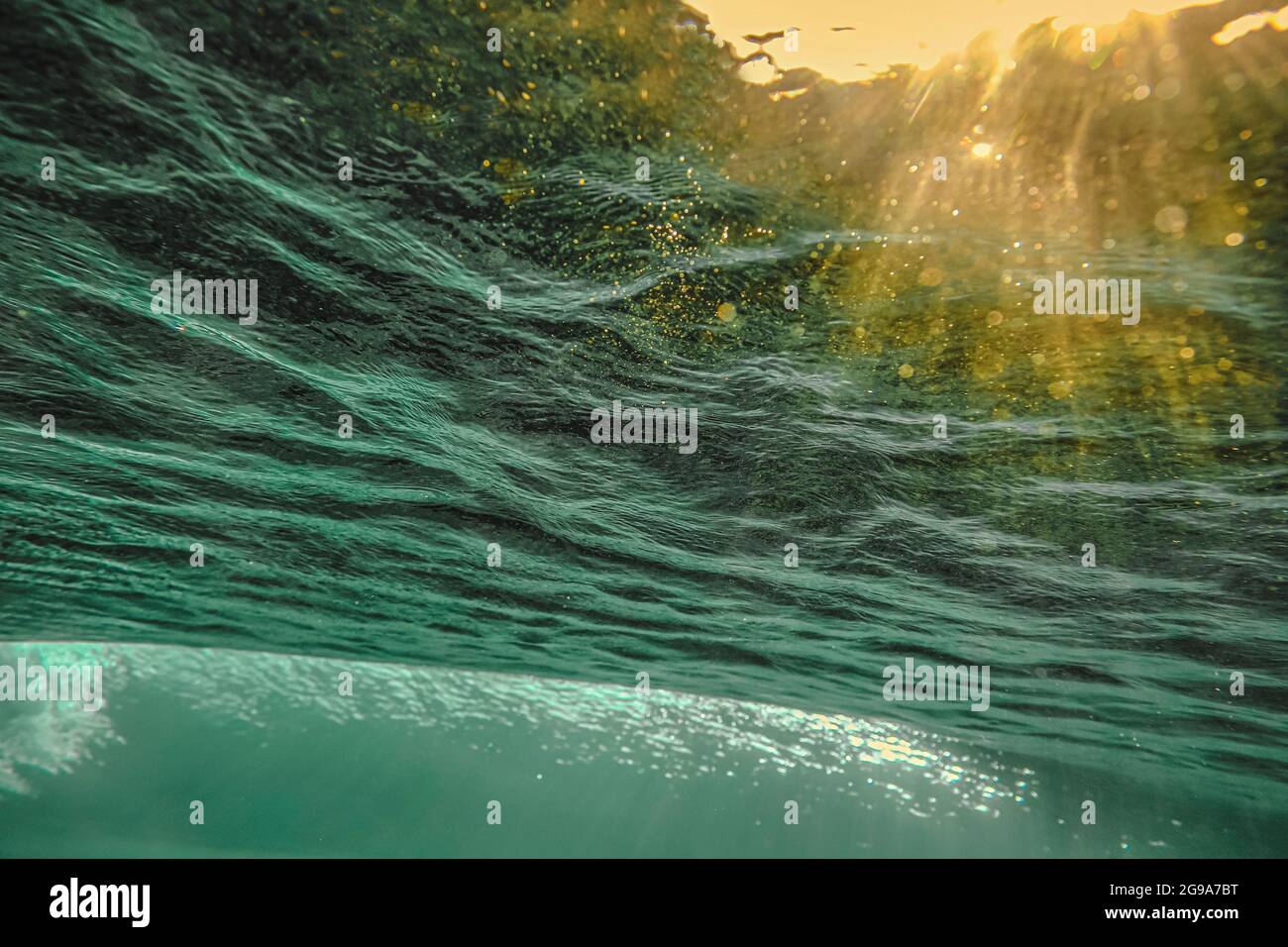 Underwater view of ocean wave Stock Photo - Alamy