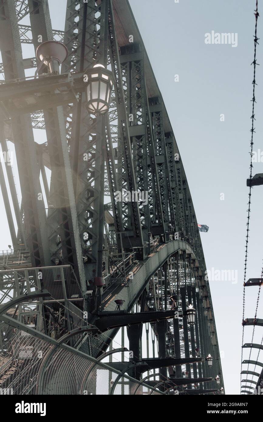 Sydney Harbour Bridge close up view, Sydney Stock Photo - Alamy