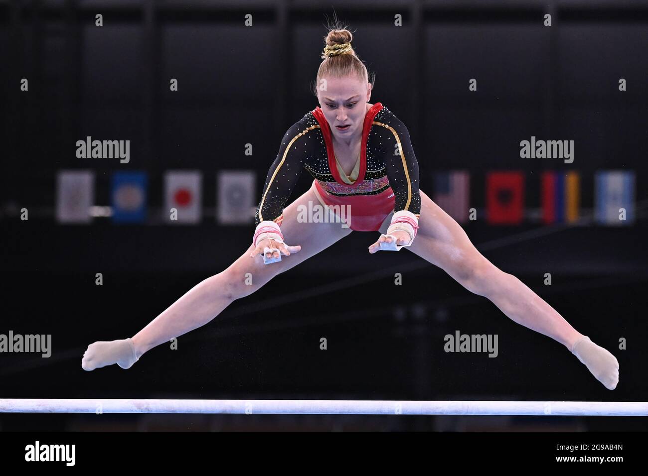 Belgian Artistic gymnast Lisa Vaelen pictured in action during the ...