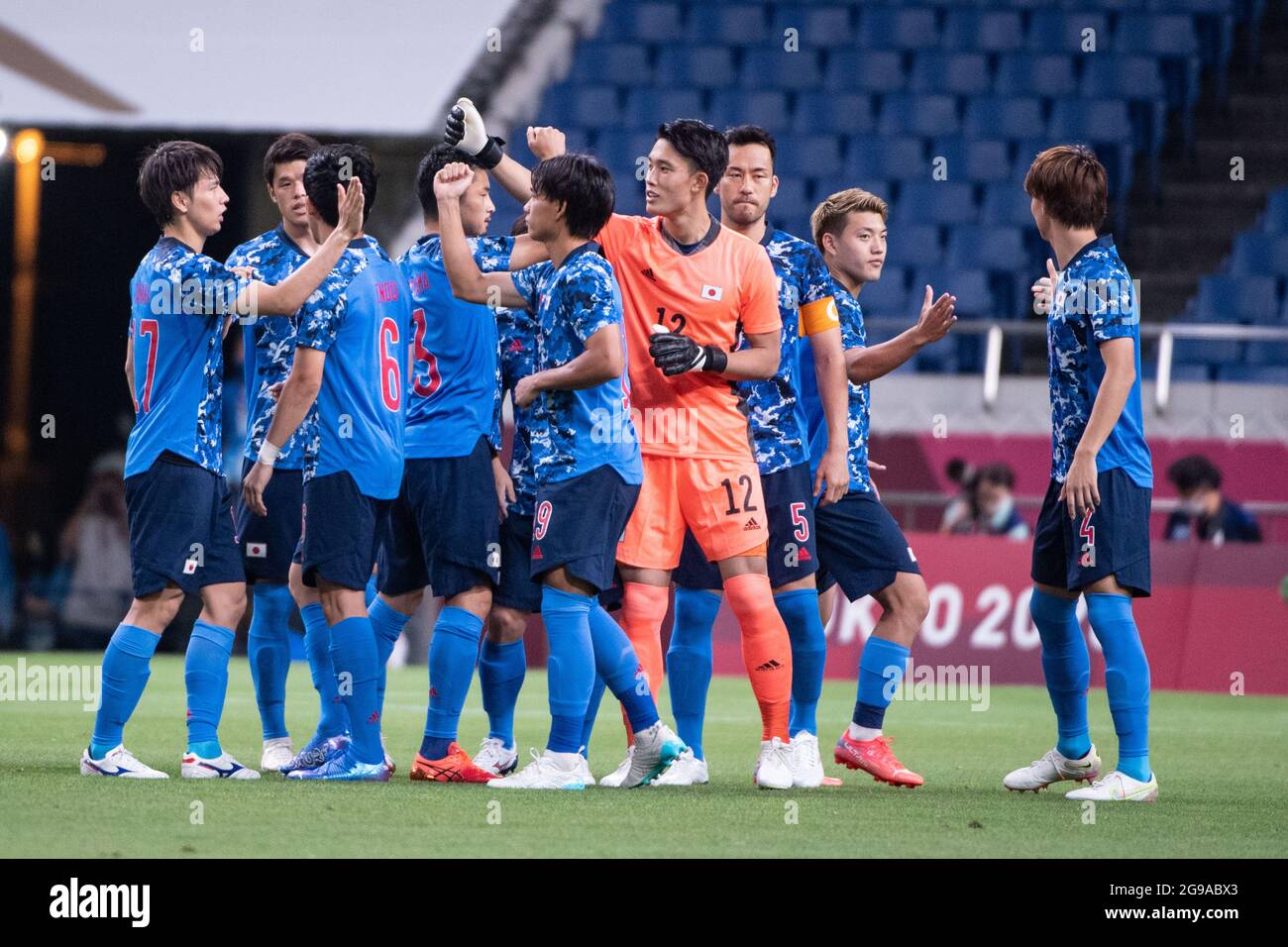 Japan team (JPN) Footaball, Japan vs Mexico Group A JULY 25, 2021 ...