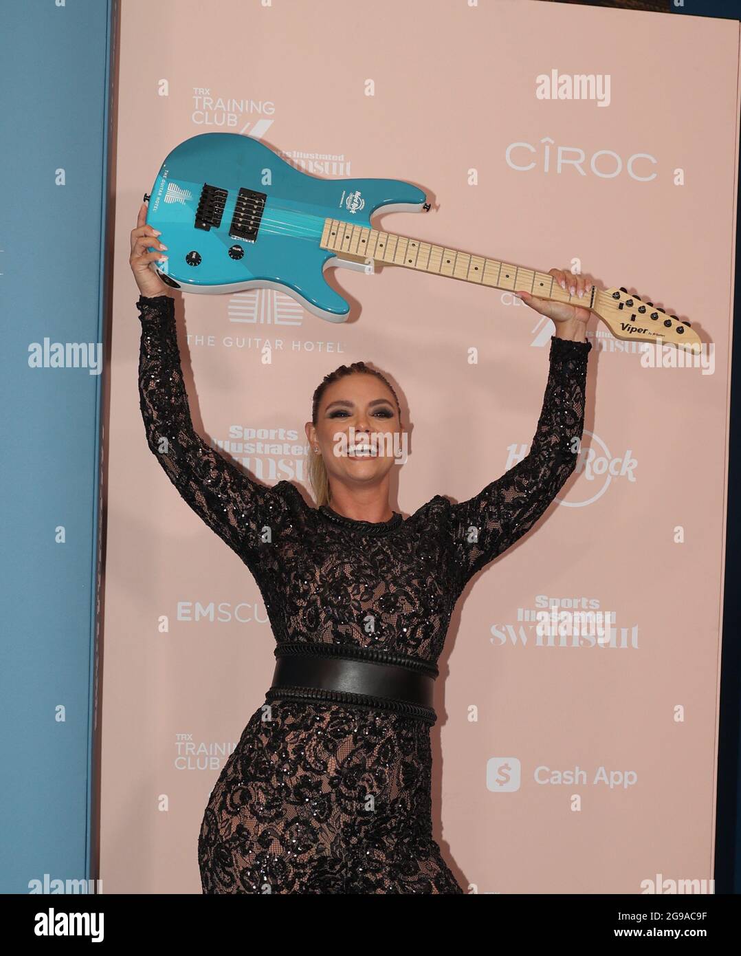 Chelsea Heath arrives at the 2021 Sports Illustrated issue release ...