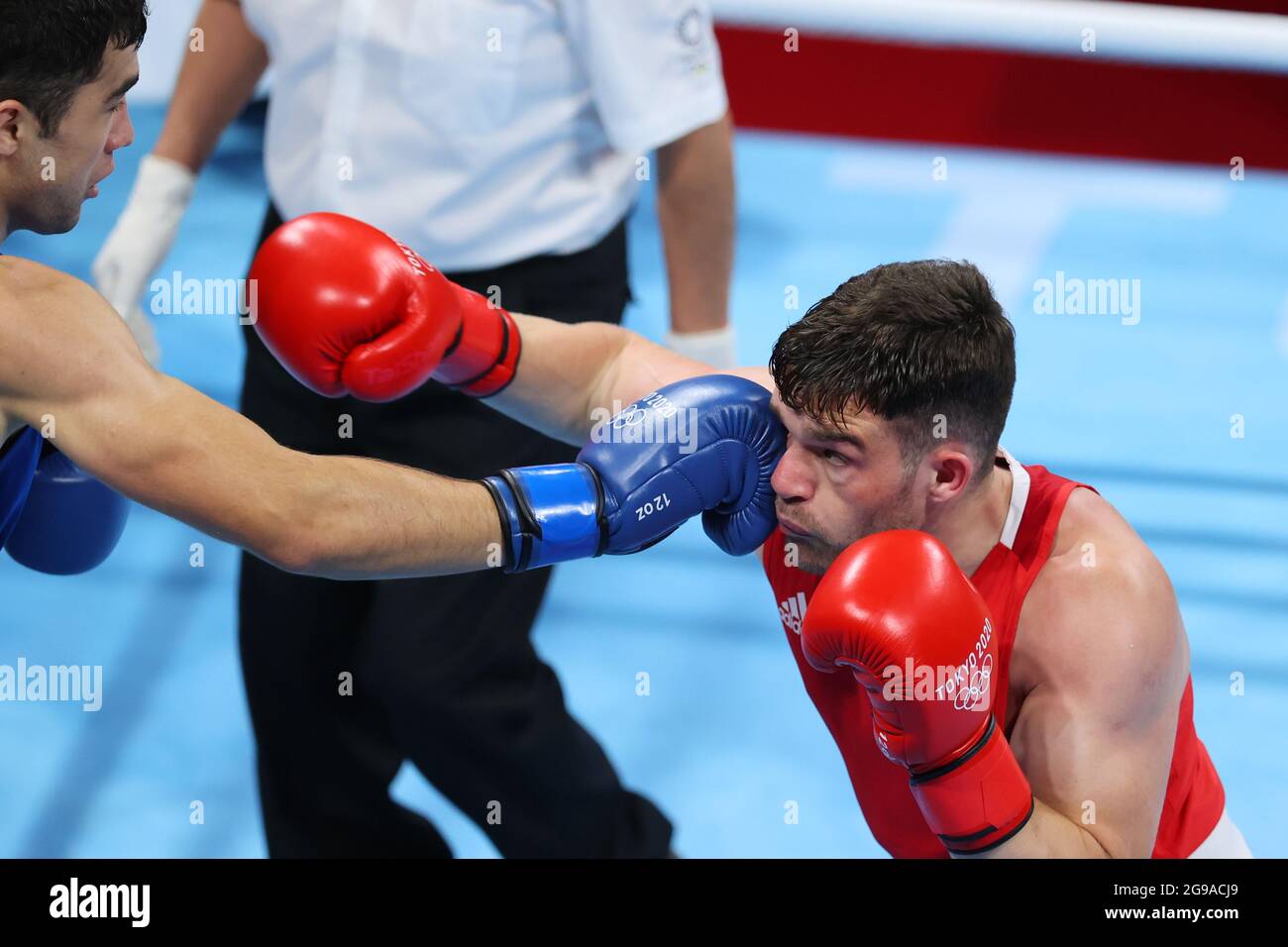 Tokyo, Japan. 25th July, 2021. BRENNAN Emmet (IRL) vs RUZMETOV Dilshod ...