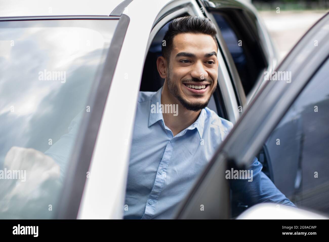 Getting out of car concept hi-res stock photography and images - Alamy