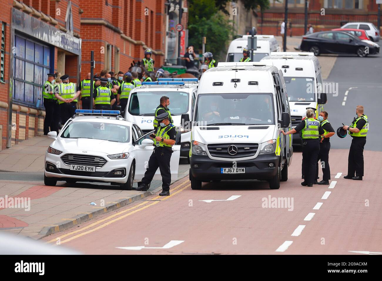 Freedom march in Leeds 24th July 2021 Stock Photo - Alamy