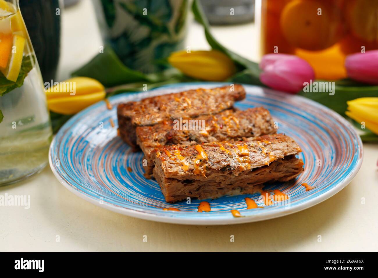 Vegetarian dish. A colorful appetizing dish. Culinary photography, food ...