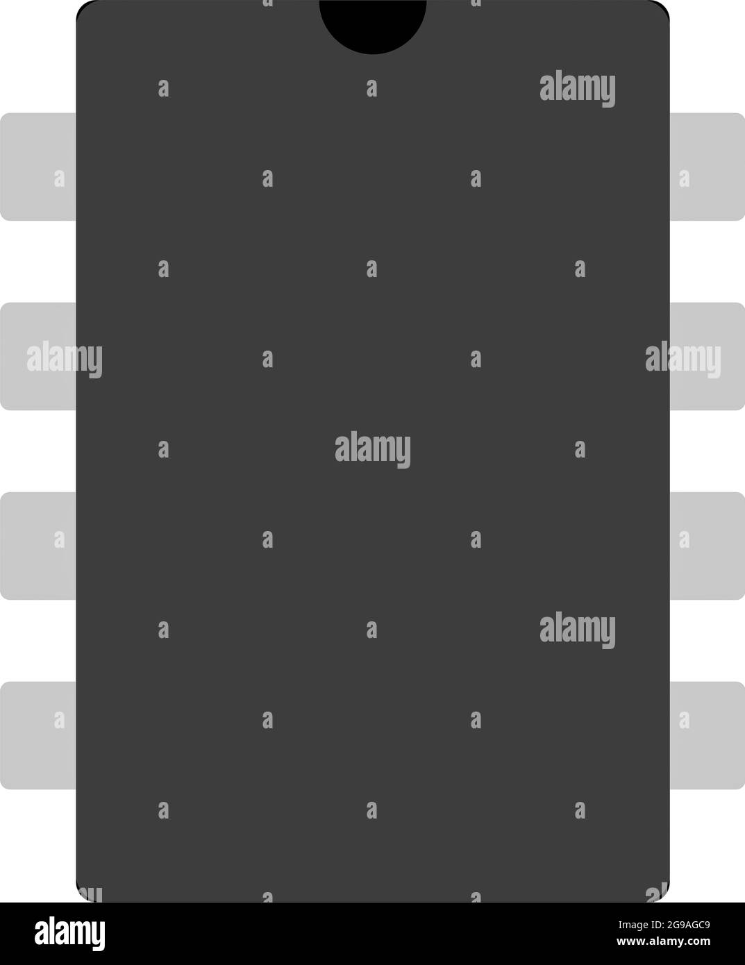 A graphic illustration of A basic integrated chip for use as an icon ...