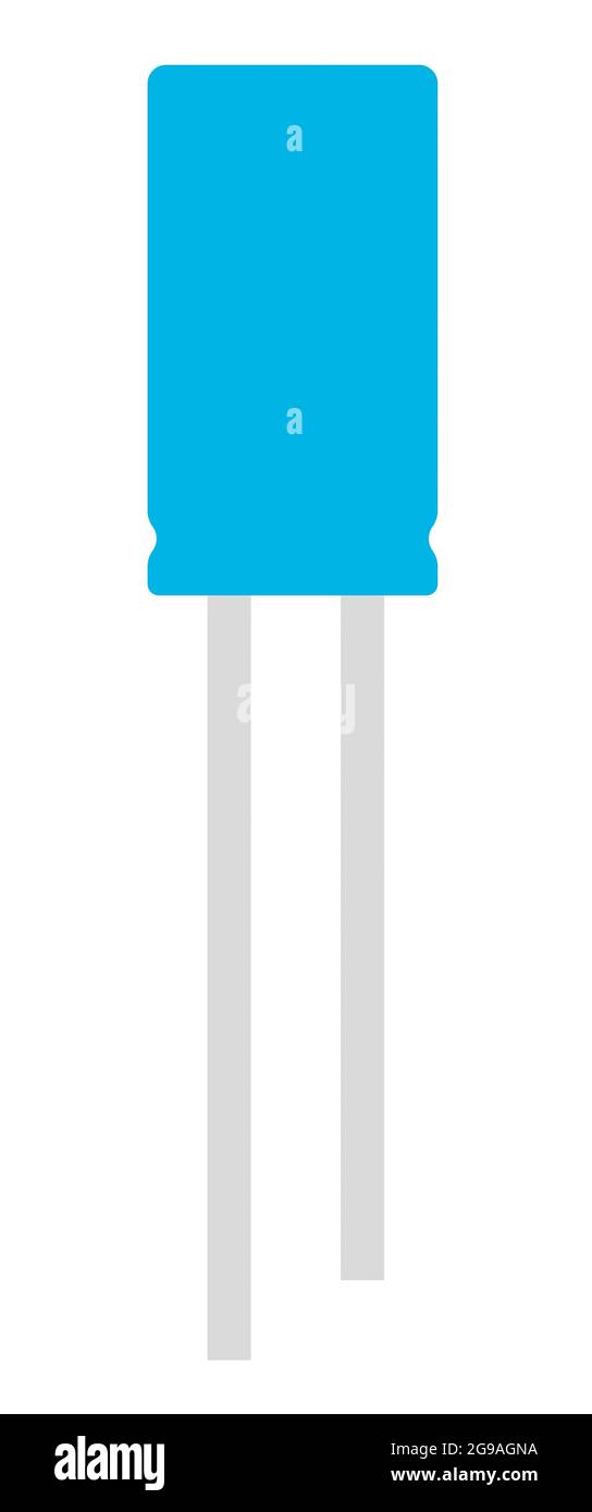 A graphic illustration of An Electrolytic Capacitor for use as an icon ...