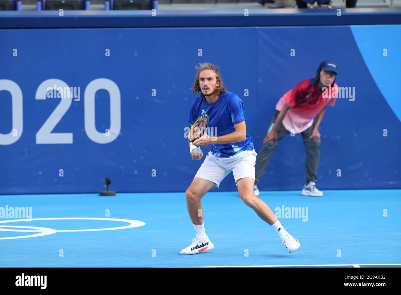 Tokyo, Japan. 25th July, 2021. TSITSIPAS Stefanos (GRE) Tennis: Men's ...