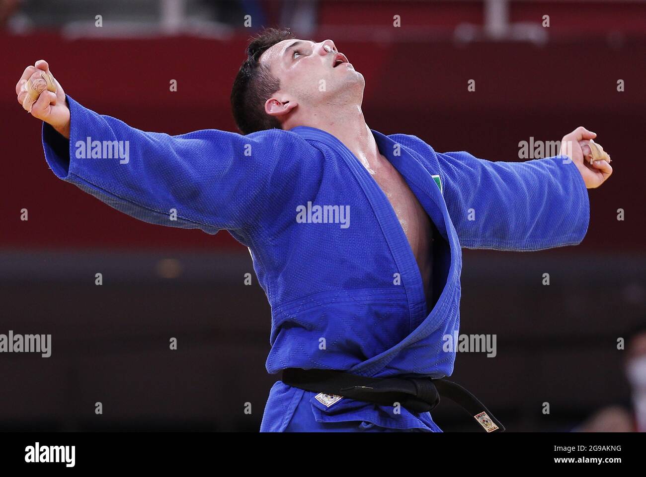 Tokyo, Japan. 25th July, 2021. Brazil's Daniel Cargnin celebrates after ...
