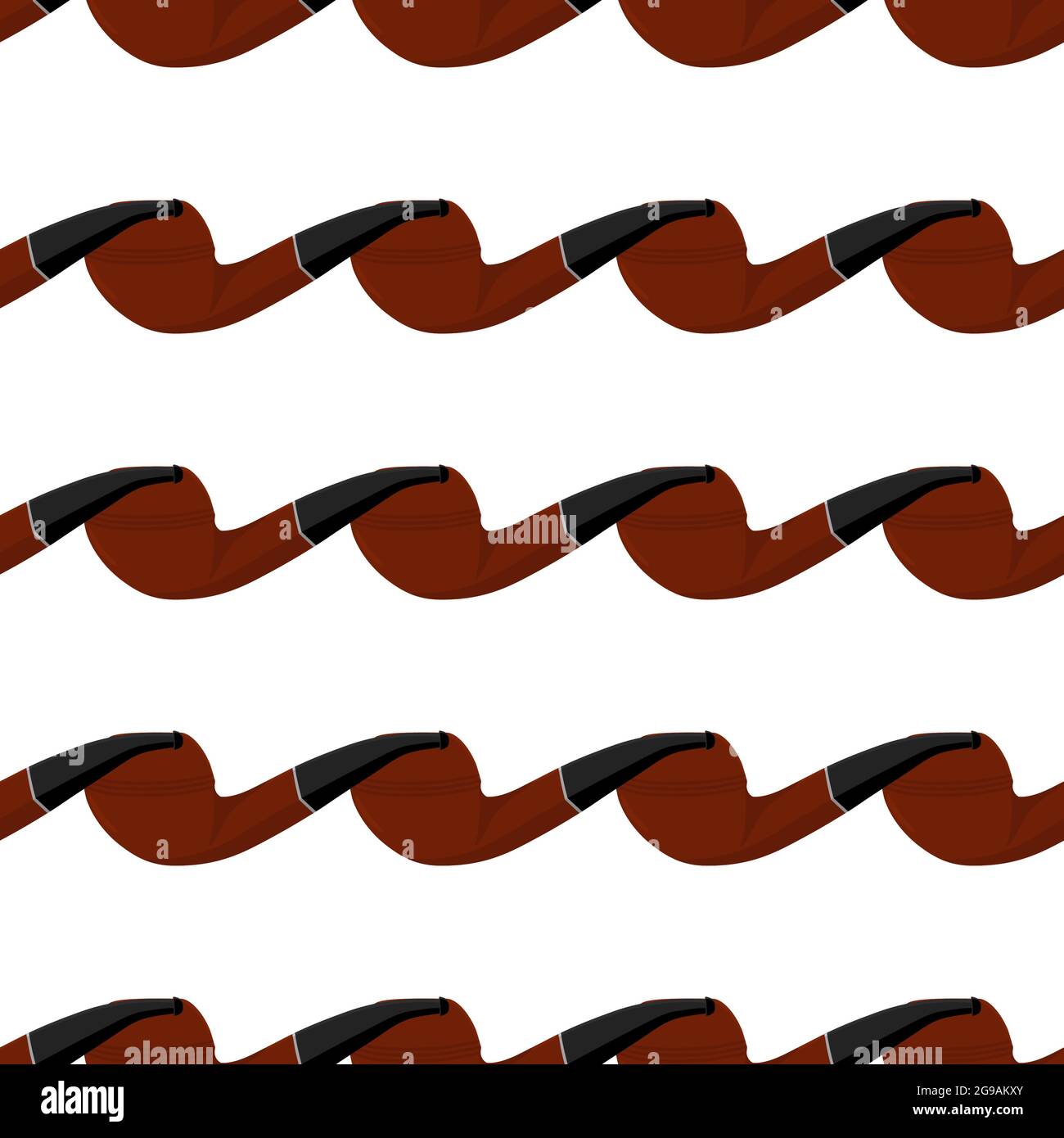 Illustration on theme many identical seamless types smoke pipes ...