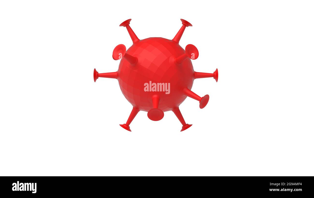 3D rendering of a virus microbe particle covid 19 disease germ ...